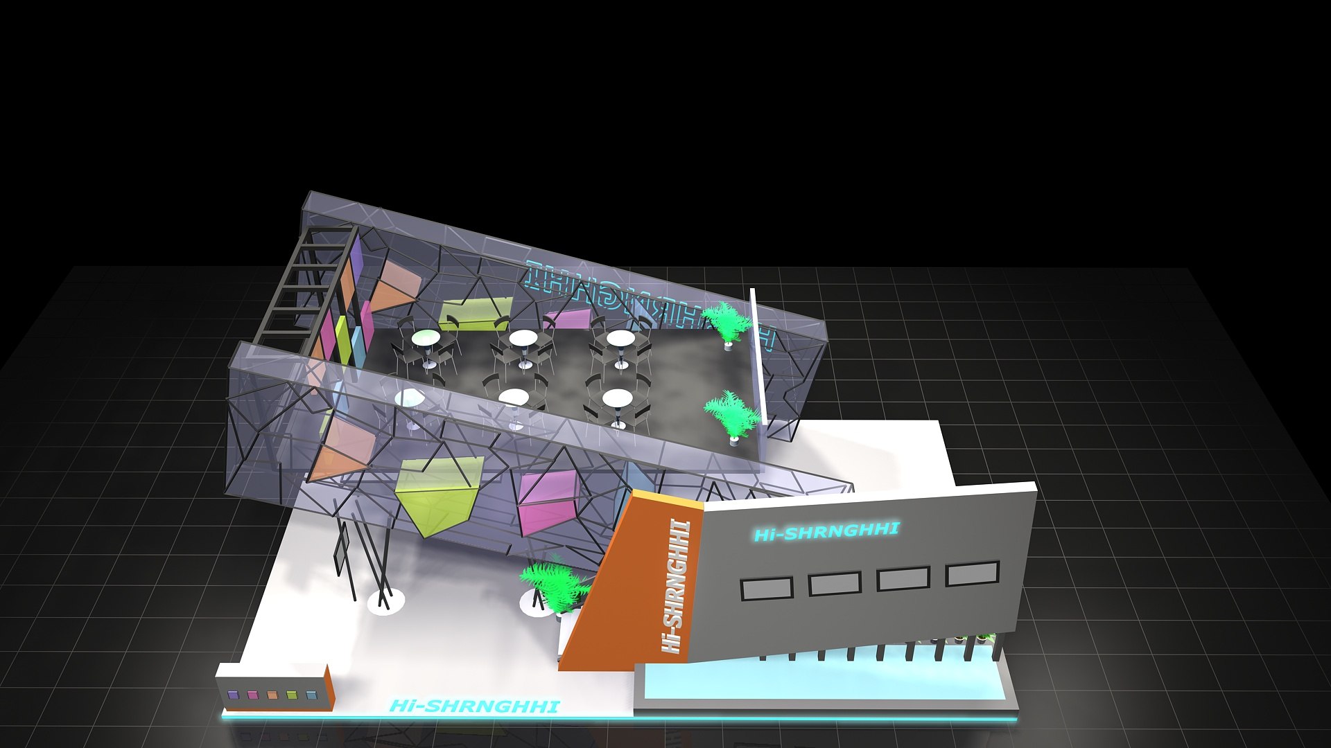 4 Side Open Stand 3D - TurboSquid 1995169
