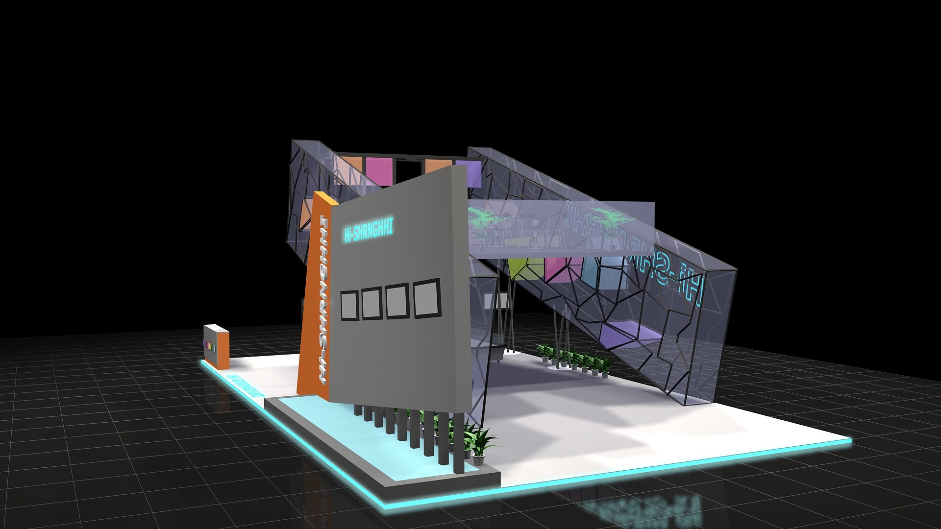 4 Side Open Stand 3D - TurboSquid 1995169