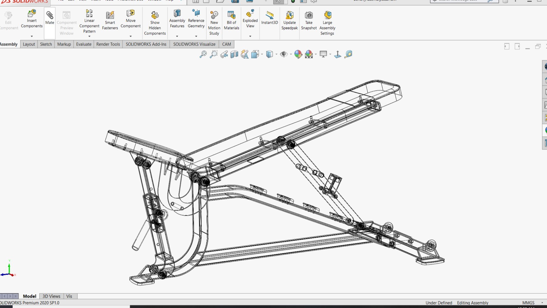 3D Professional Multi Adjustable Bench Cad Model - TurboSquid 1754224