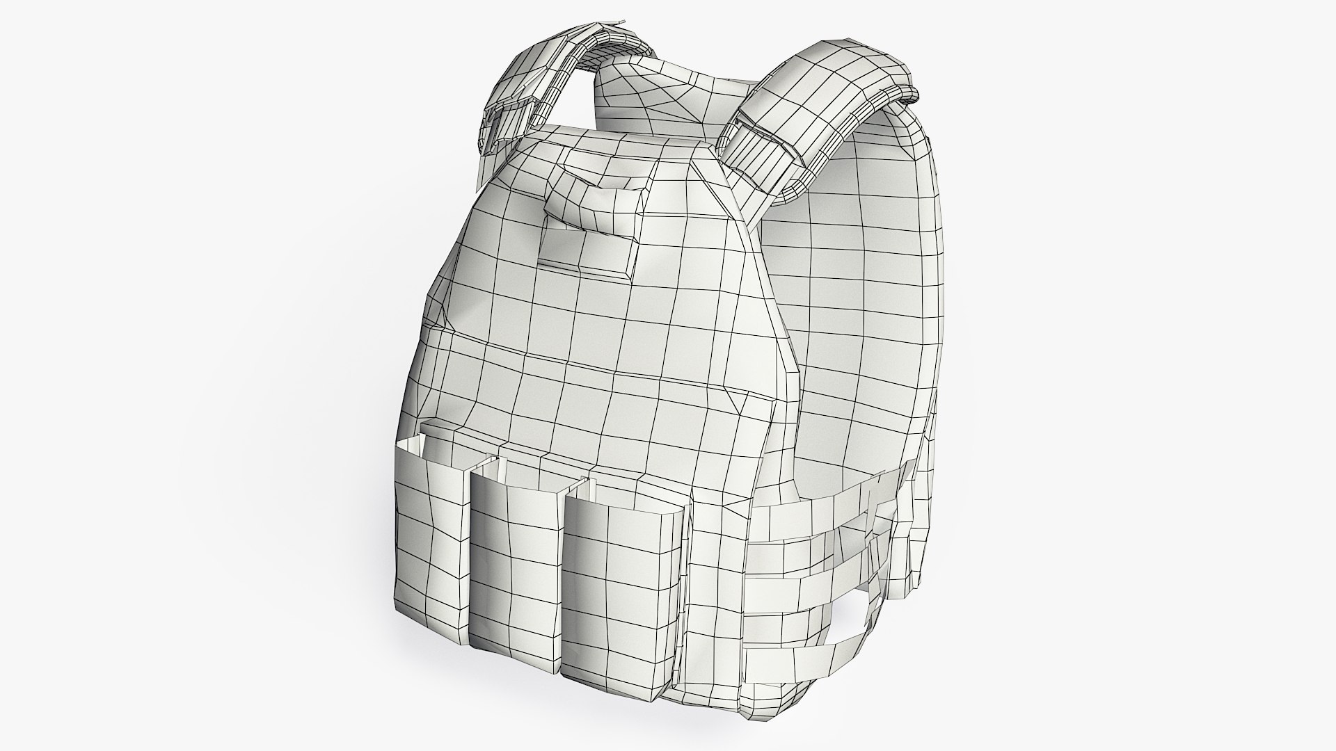 Combat Vest ADF TBAS Tier 2 Australian Defence Force 3D Model ...