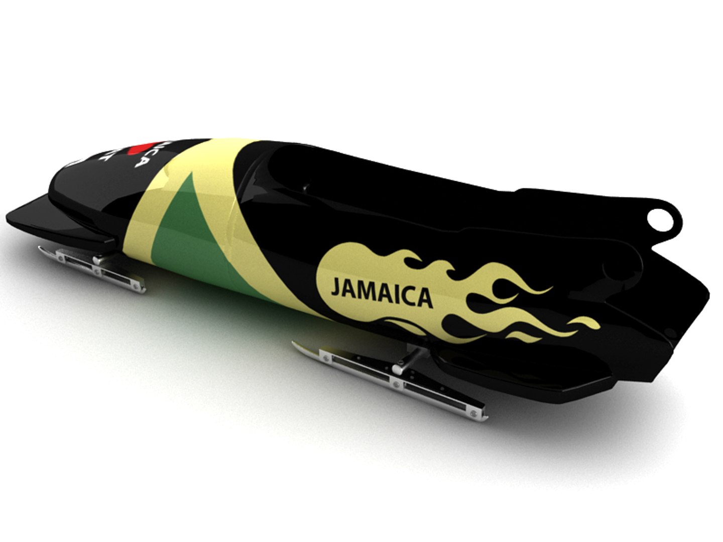 Bobsleigh Sled - Jamaica 3d Model