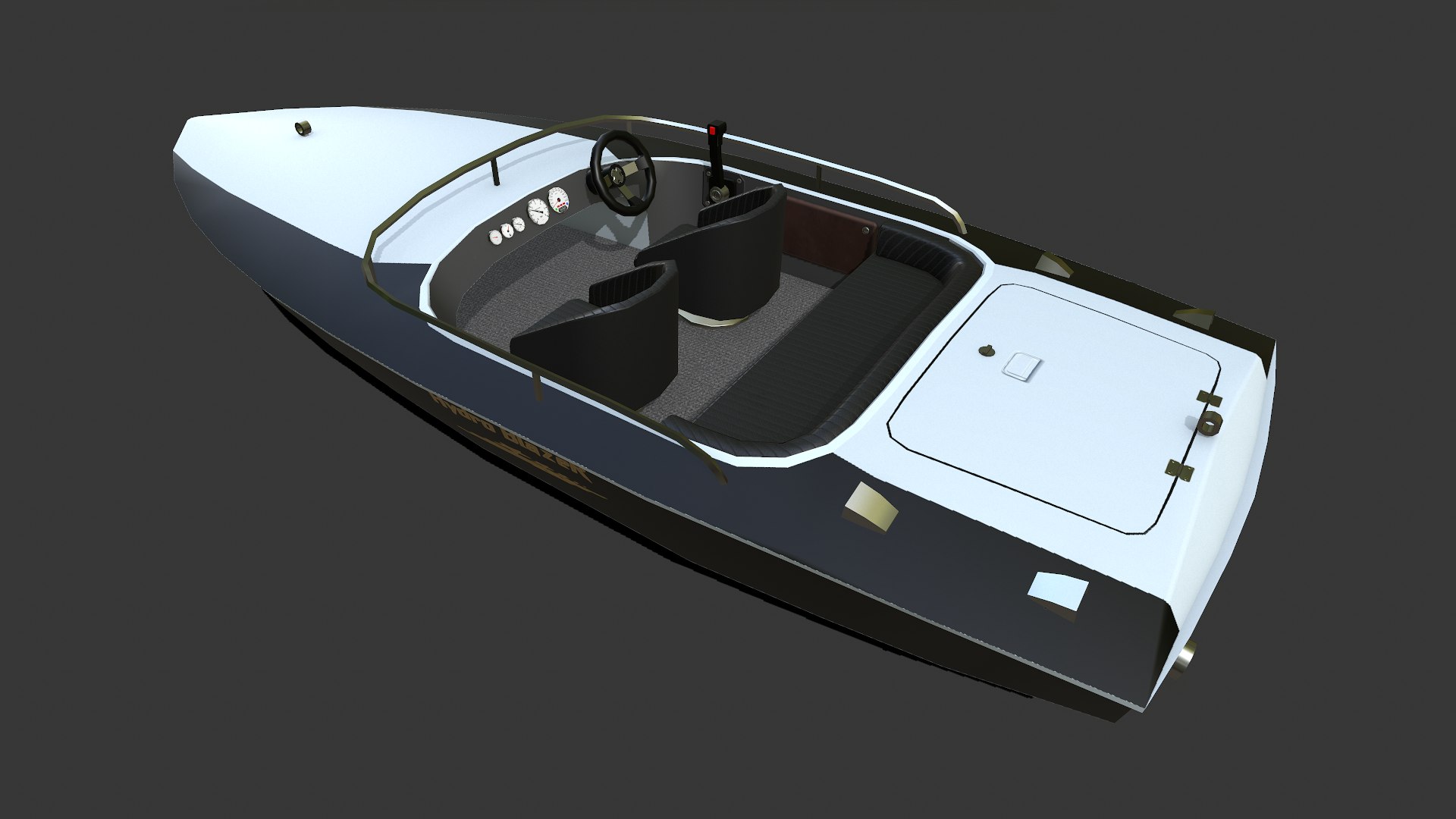 Speedboat Low-poly PBR Model - TurboSquid 2094398