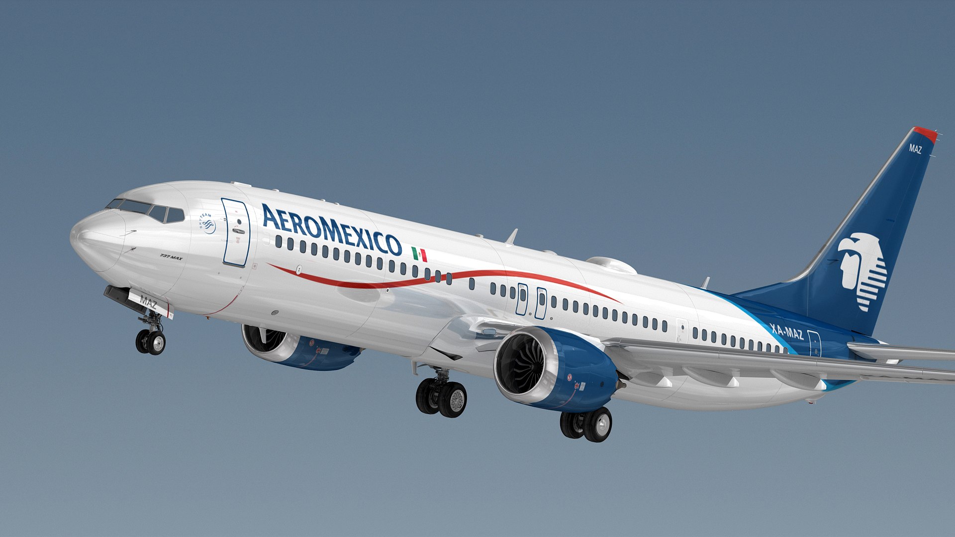 Boeing 737-9 MAX Aeromexico 3D Model - TurboSquid 1988440
