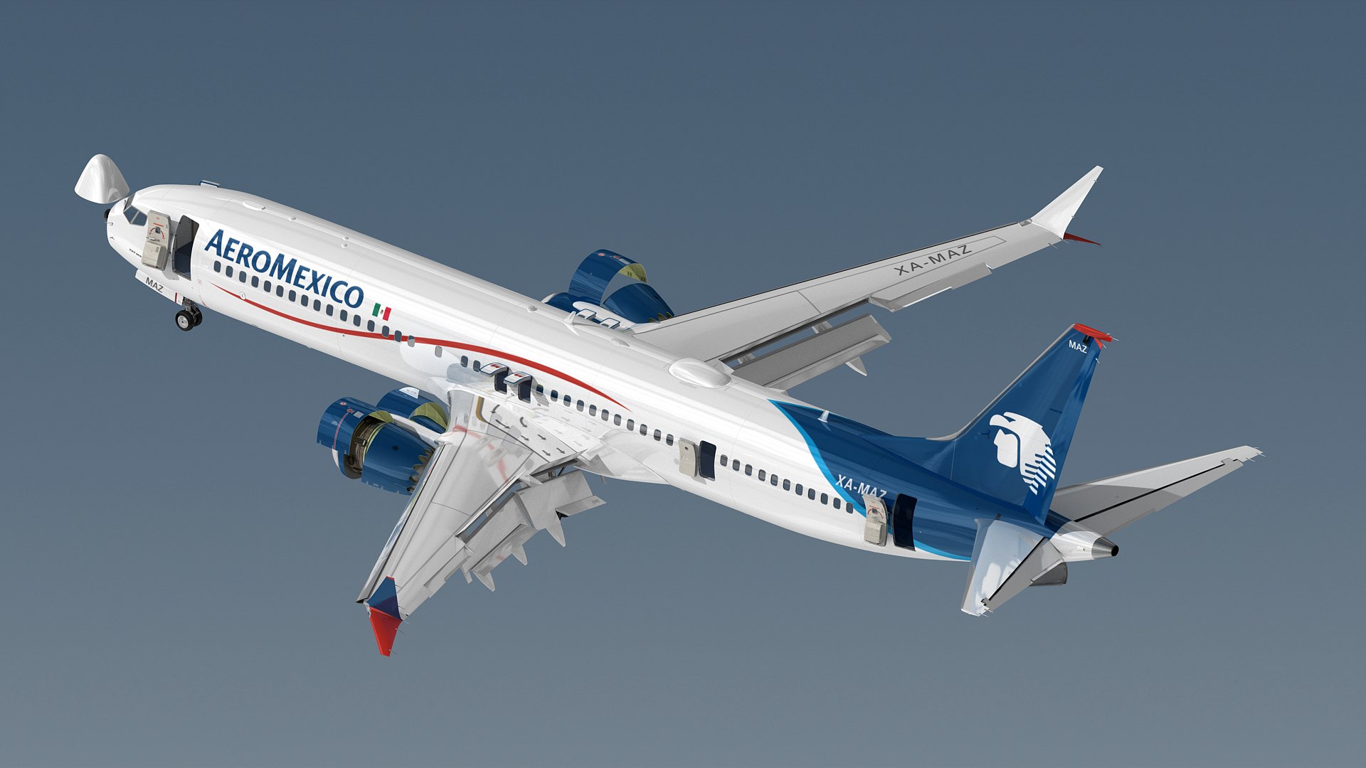 Boeing 737-9 MAX Aeromexico 3D model - TurboSquid 1988440