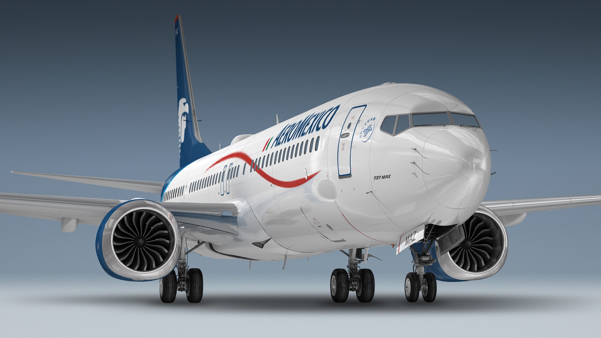 Boeing 737-9 MAX Aeromexico 3D Model - TurboSquid 1988440