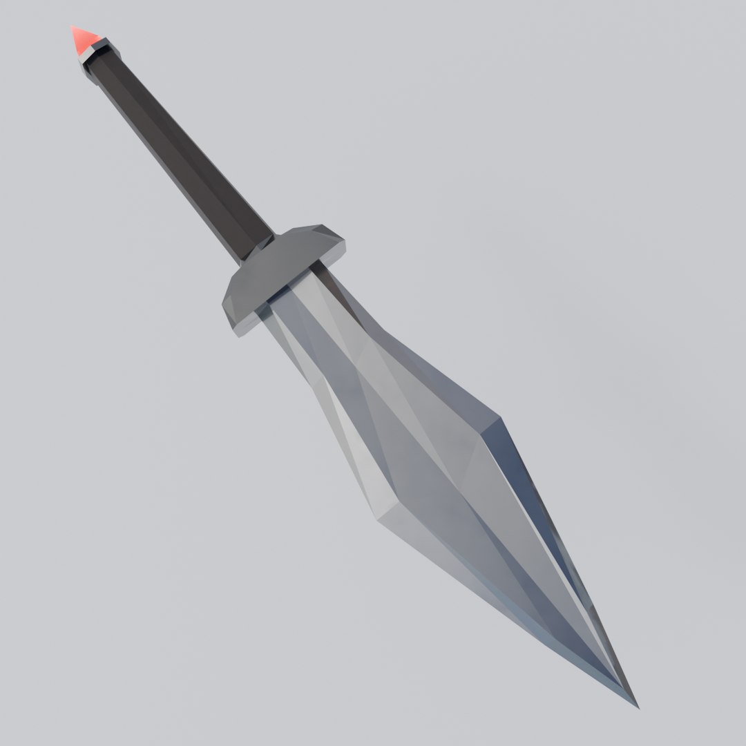 3D Battle Dagger With Ruby - TurboSquid 2380234