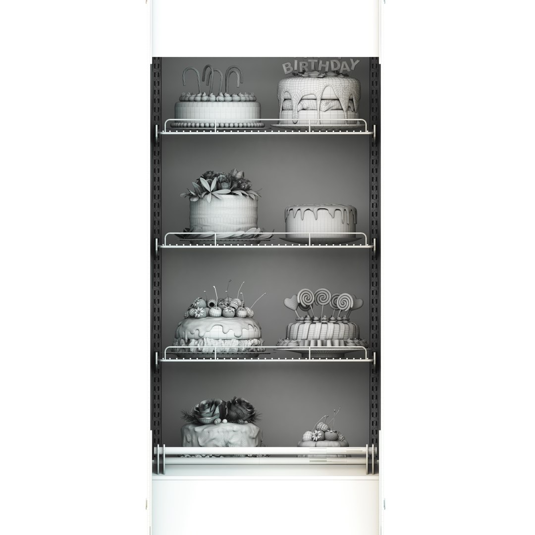 3D Tart Cake Display Refrigerator LB21 Model - TurboSquid 2124259
