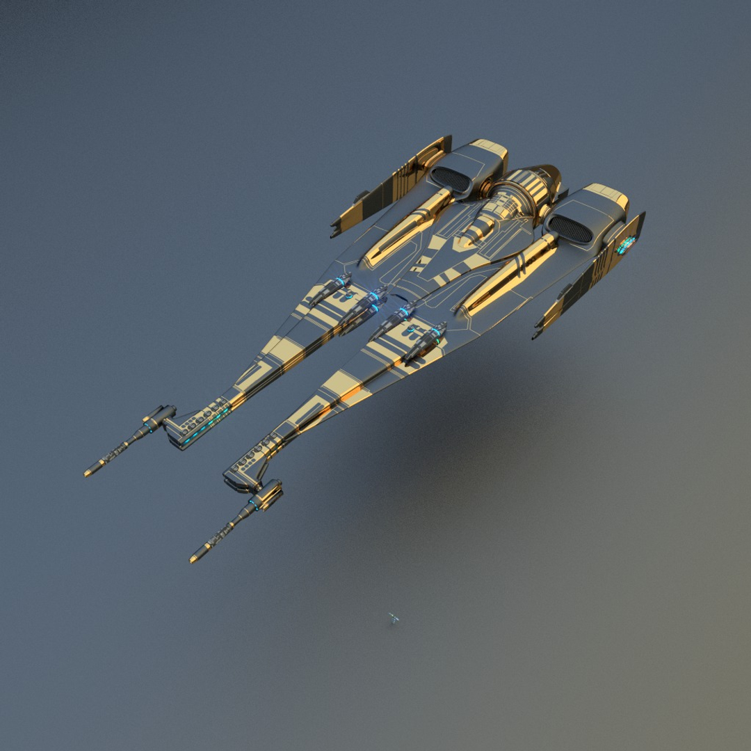 Star Starship 3d Model