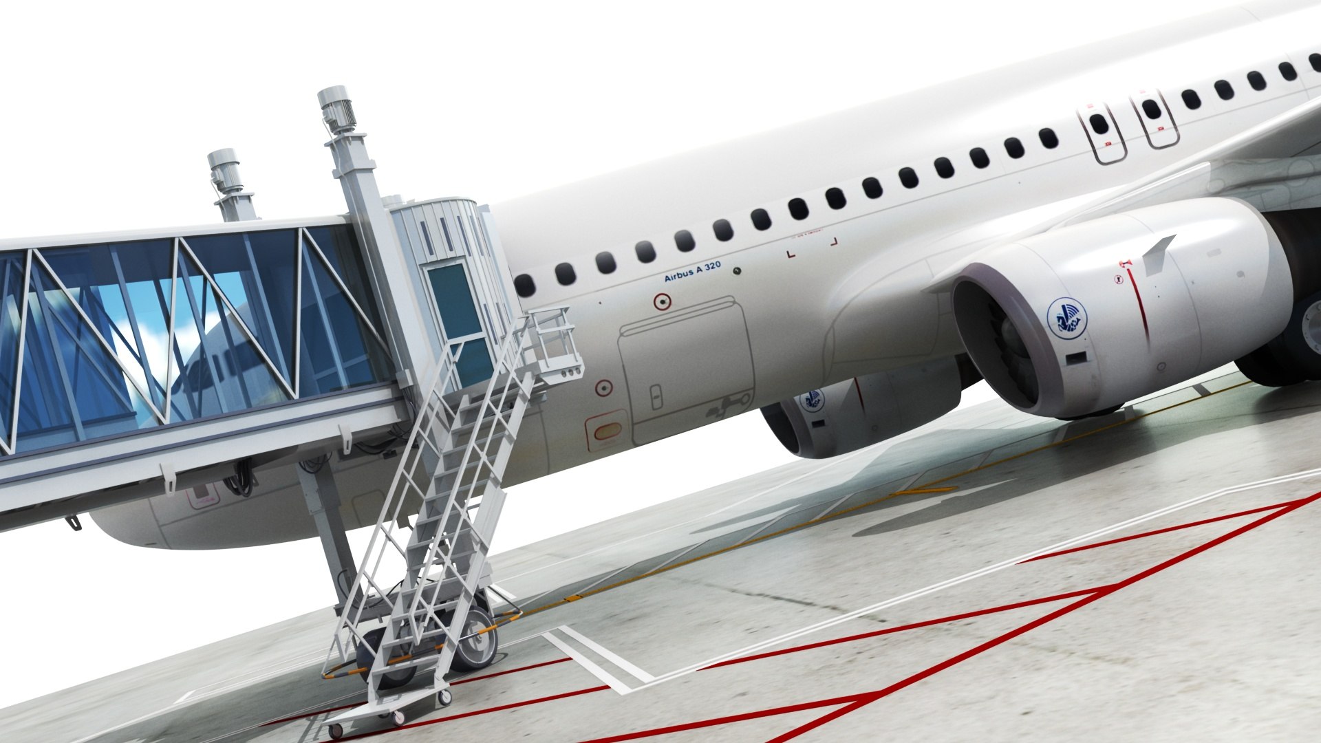 Airport Jetway Airplane 3D Model - TurboSquid 1474030