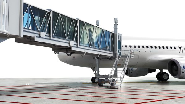Airport jetway airplane 3D model - TurboSquid 1474030