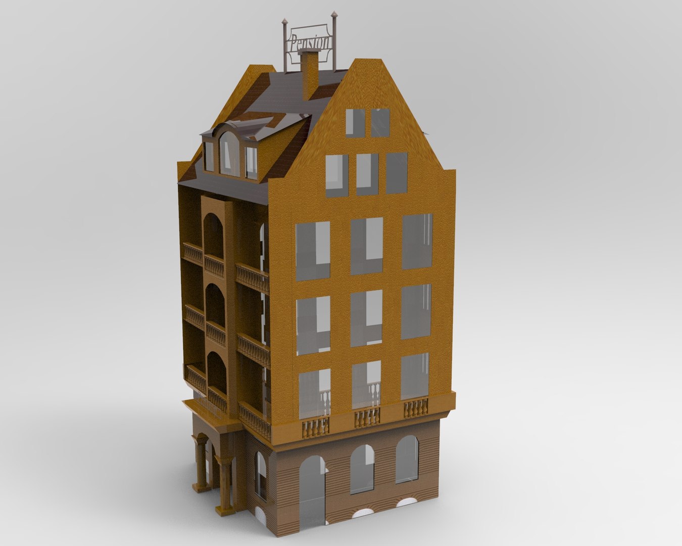 3D office building tower model - TurboSquid 1562830