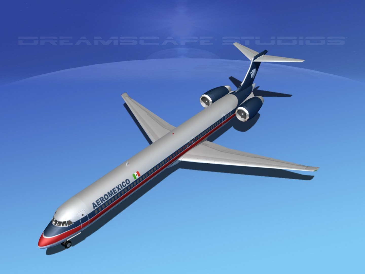 3d Mcdonnell Douglas Md-80 Model