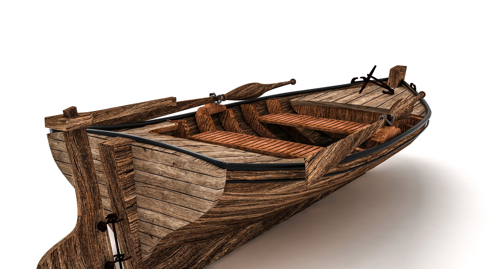 Wooden Boat 3D Model - TurboSquid 1153340