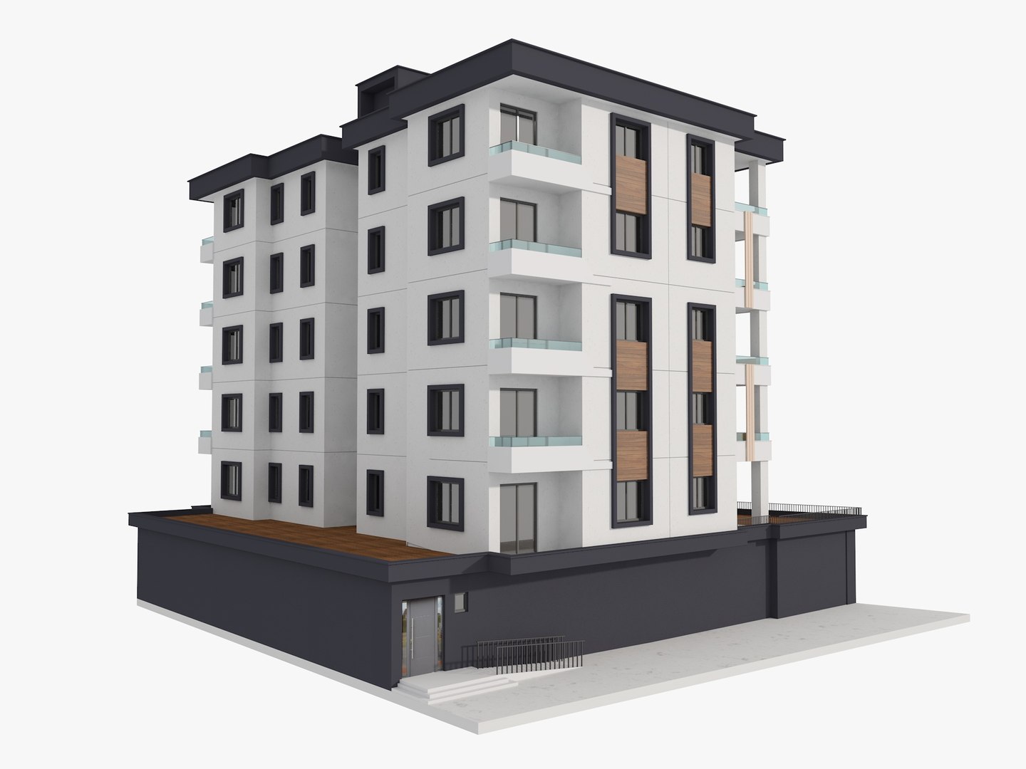 3D Residential Apartment Building 5 - TurboSquid 2160410