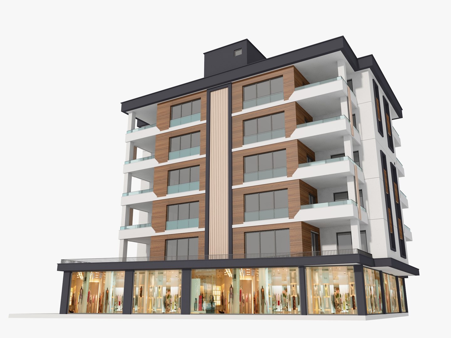 3D Residential Apartment Building 5 - TurboSquid 2160410