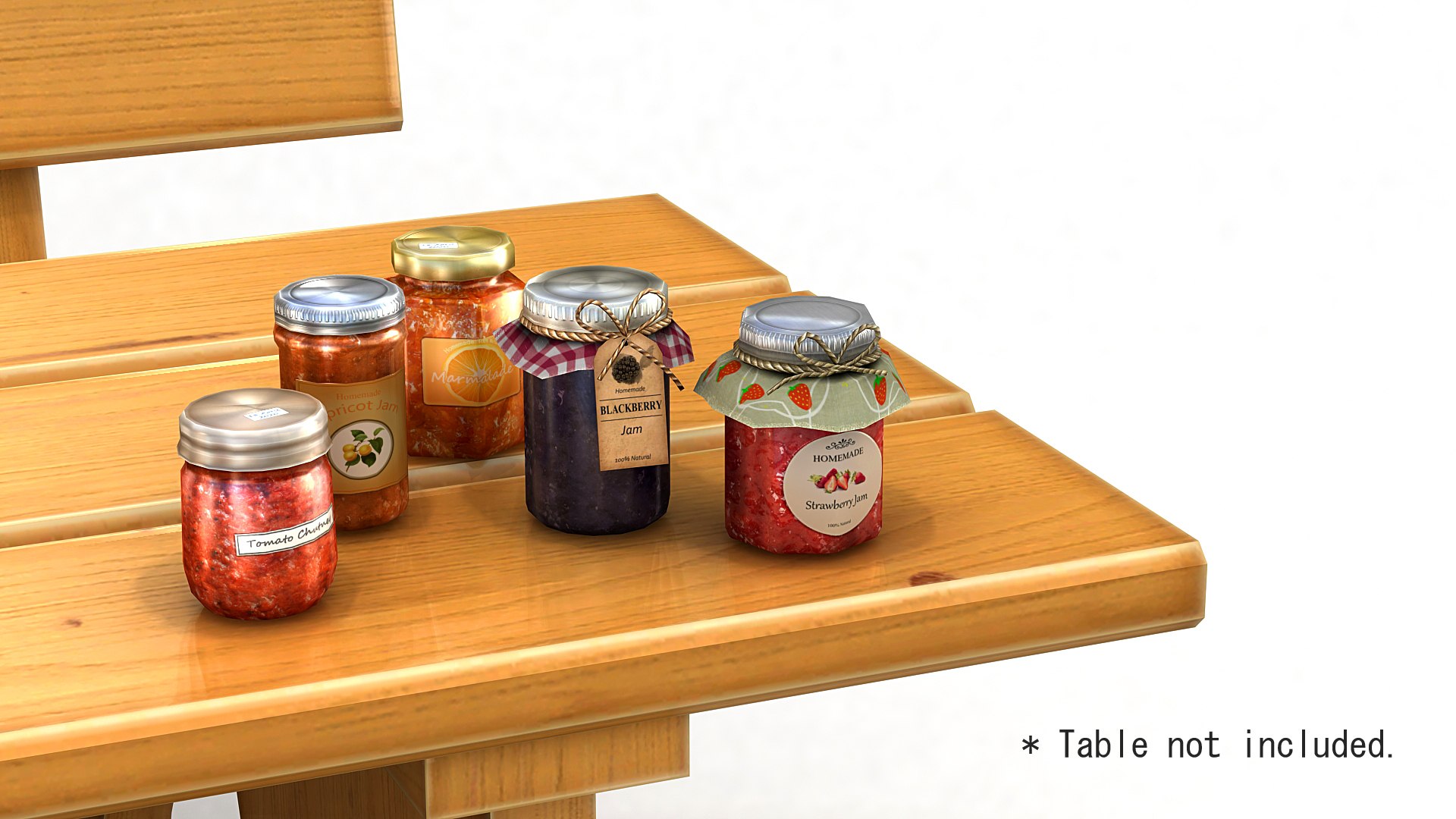 Fruit preserves 3D model - TurboSquid 1543917