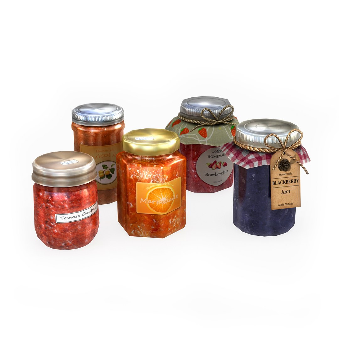Fruit preserves 3D model - TurboSquid 1543917