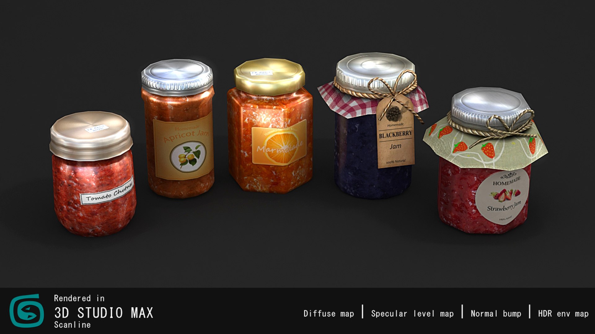 Fruit preserves 3D model - TurboSquid 1543917