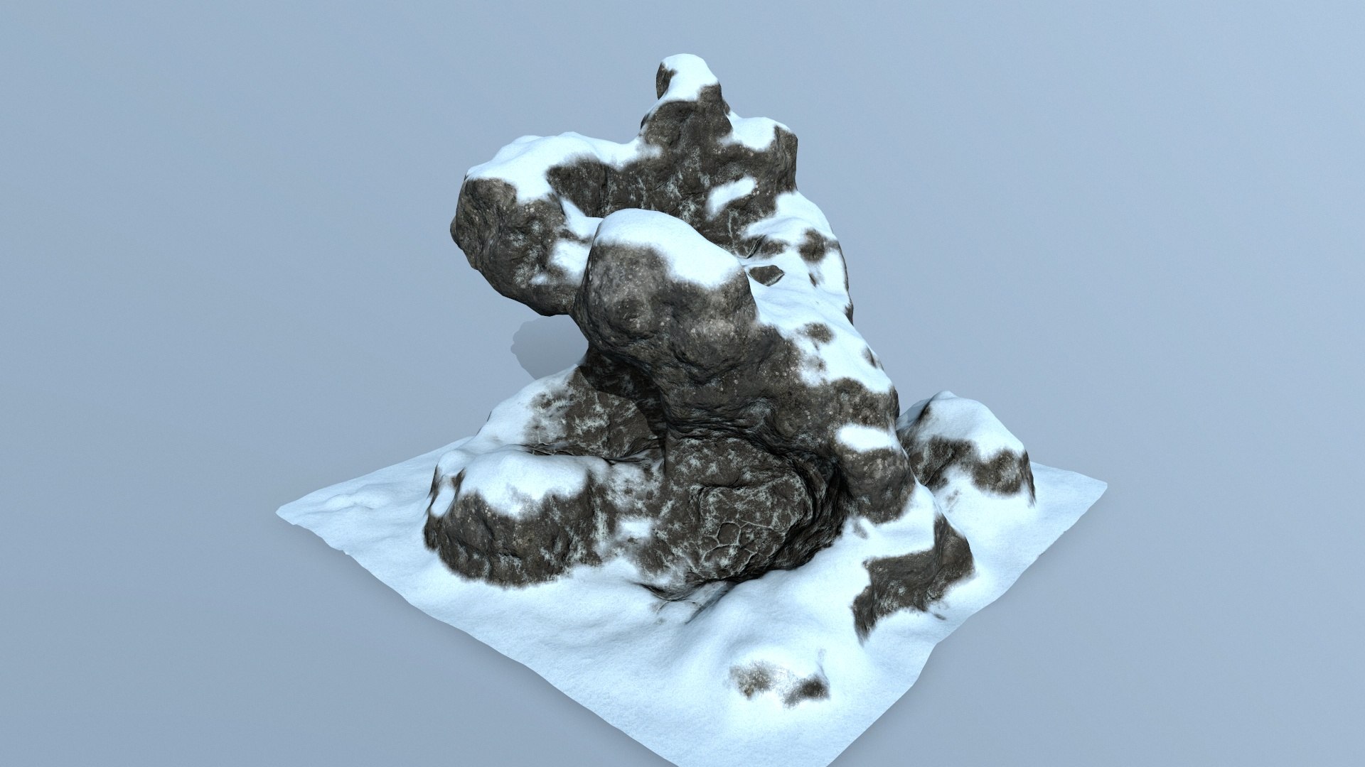 3D Rock Snow - TurboSquid 1342023