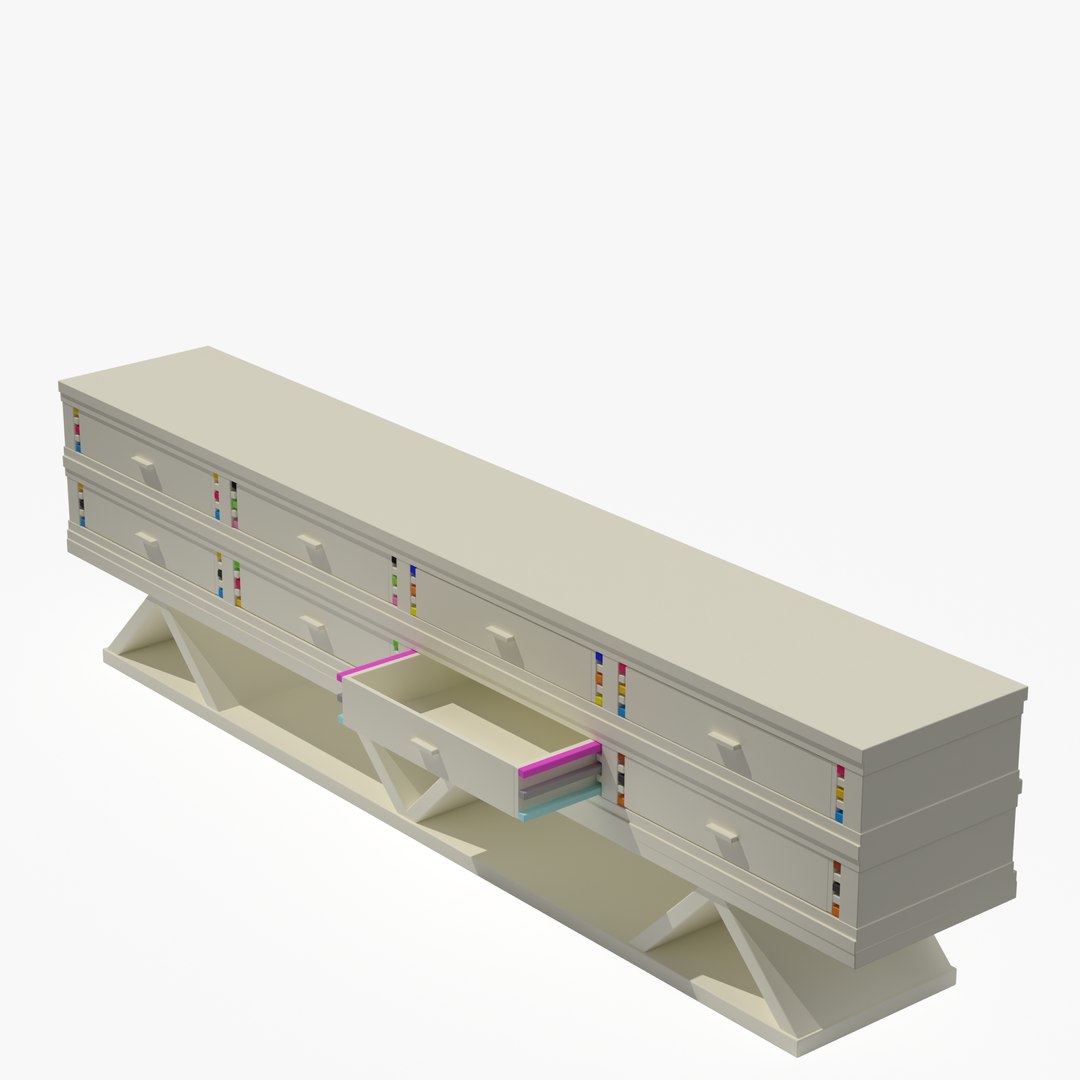3D Painters Drawer Set Model - TurboSquid 2024041