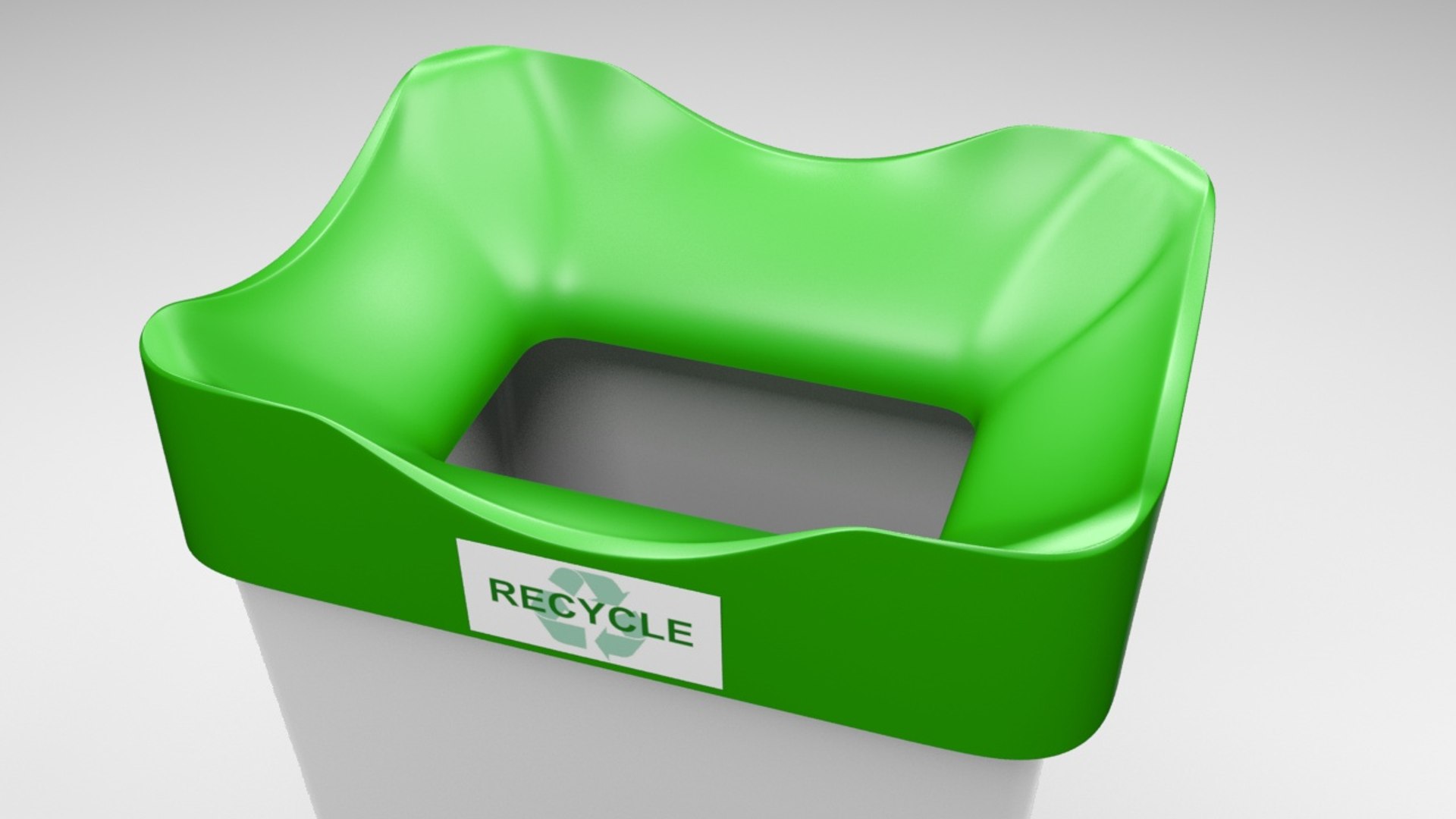 Recycling Bin 3d Model