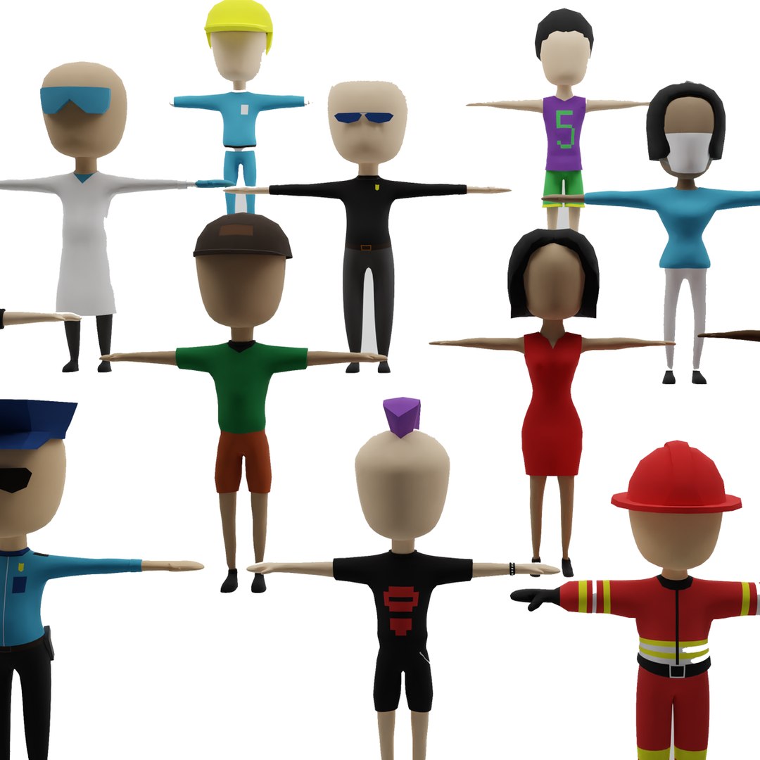 3D Model Hypercasual Characters - TurboSquid 2085296