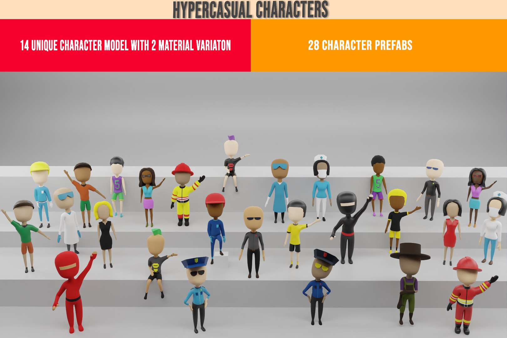 3D Model Hypercasual Characters - TurboSquid 2085296