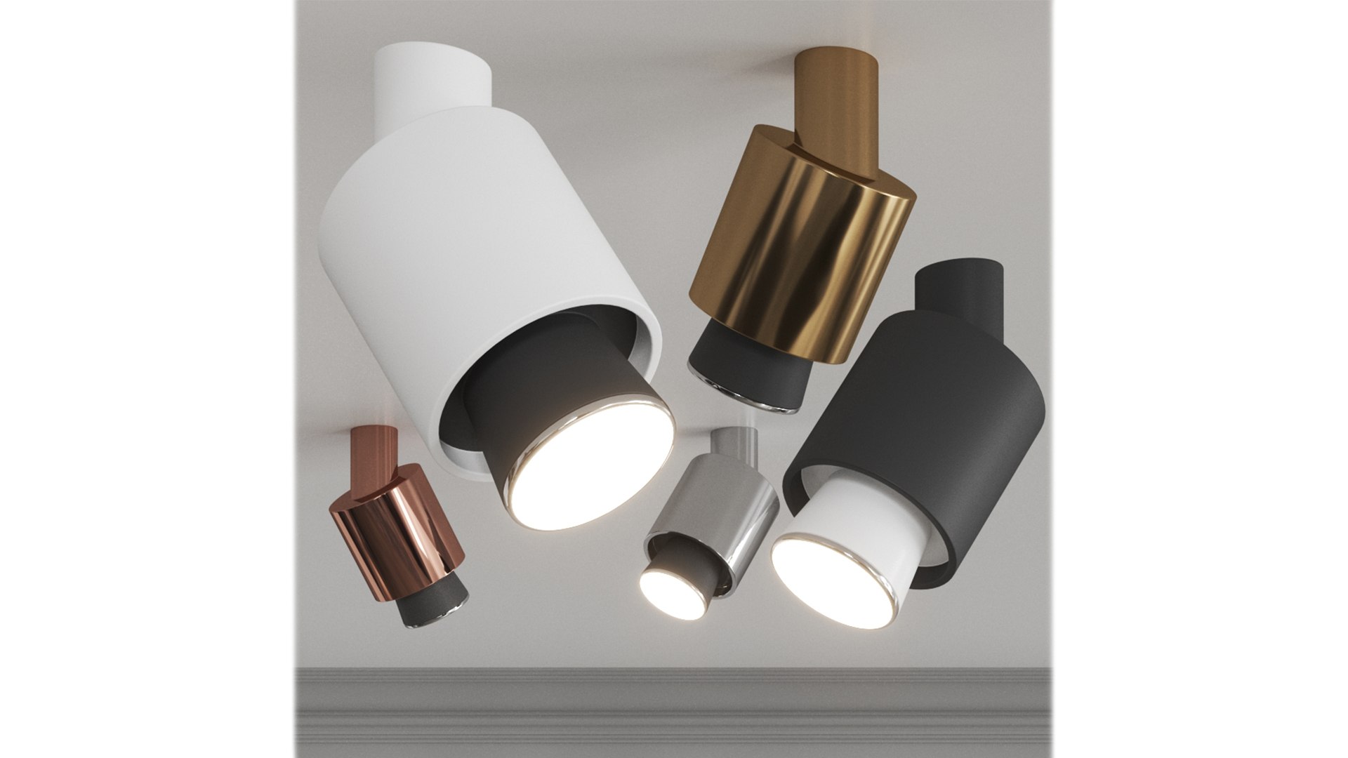 3D Fabbian CLAQUE F43 Modular Ceiling Light - TurboSquid 2113516