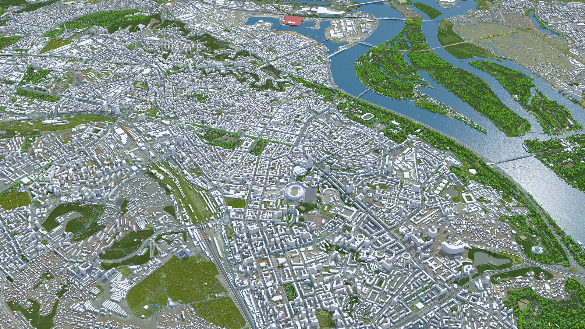 3D City Area Building Model - TurboSquid 1596457