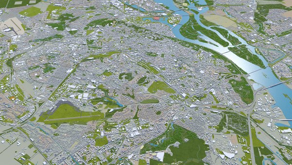 3D city area building model - TurboSquid 1596457