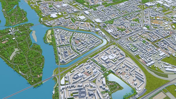 3D city area building model - TurboSquid 1596457