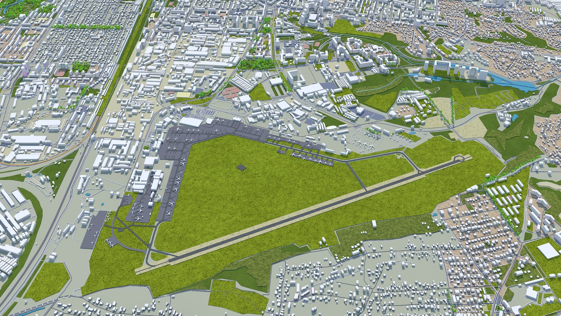 3D City Area Building Model - TurboSquid 1596457