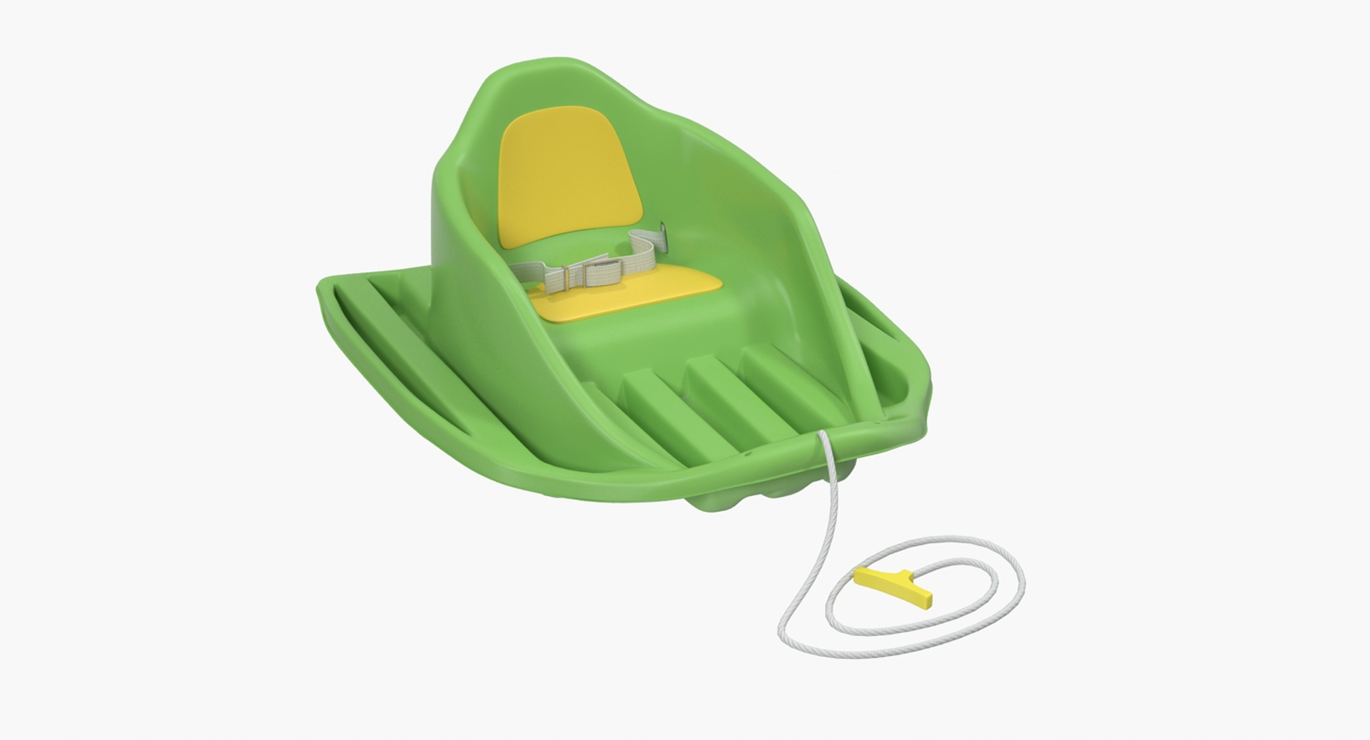 baby sled green 3d model