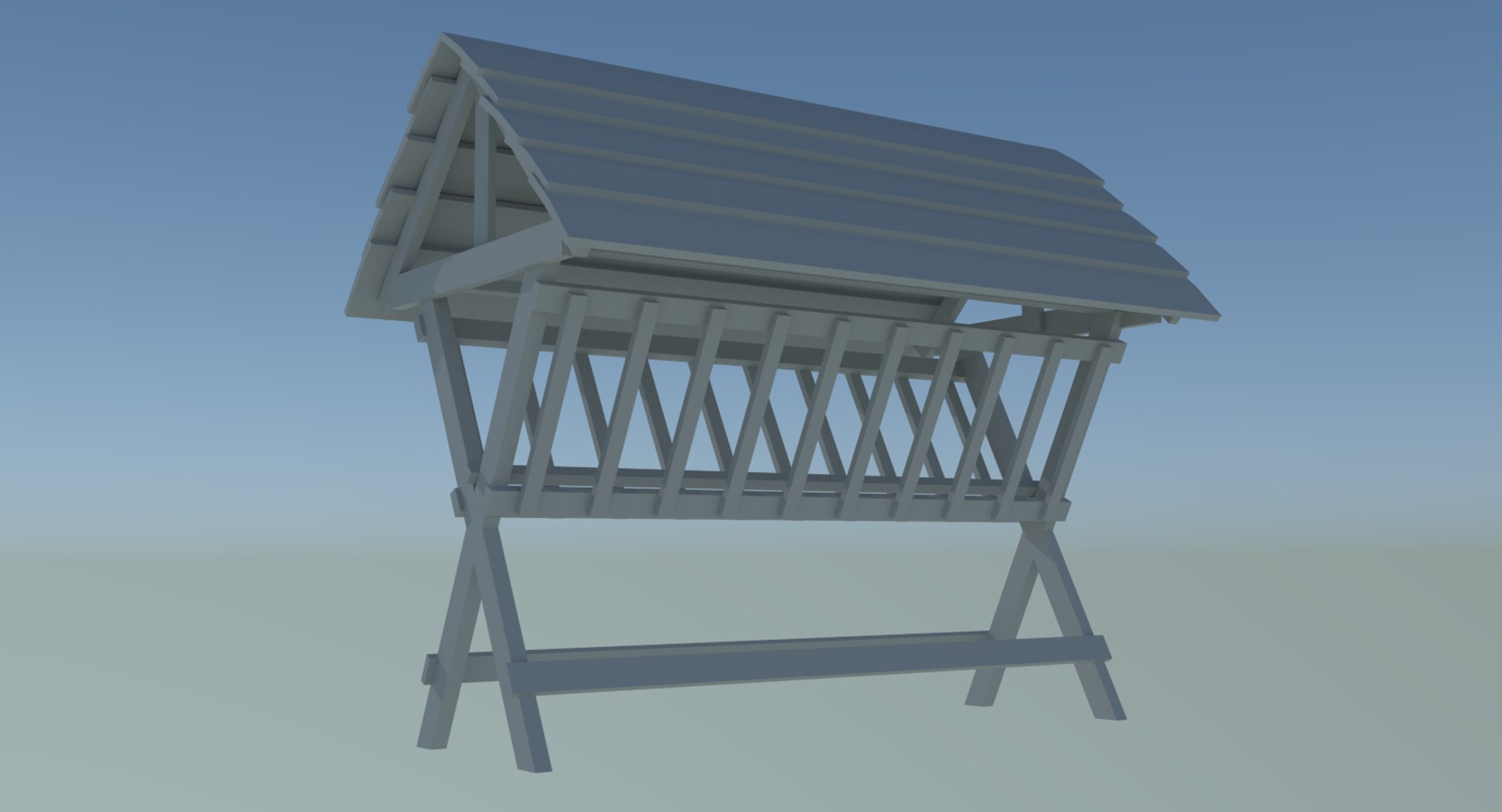 Farm Feeding Rack 3d Model