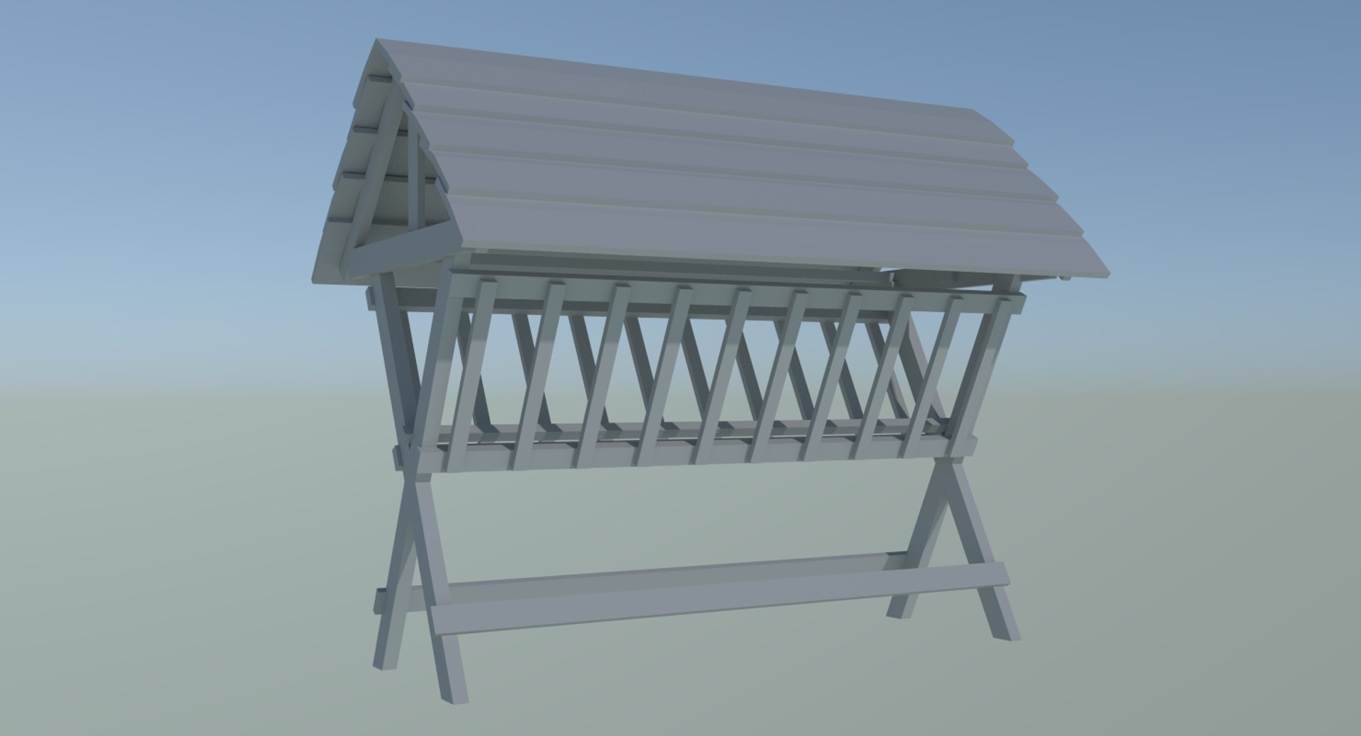 Farm Feeding Rack 3d Model