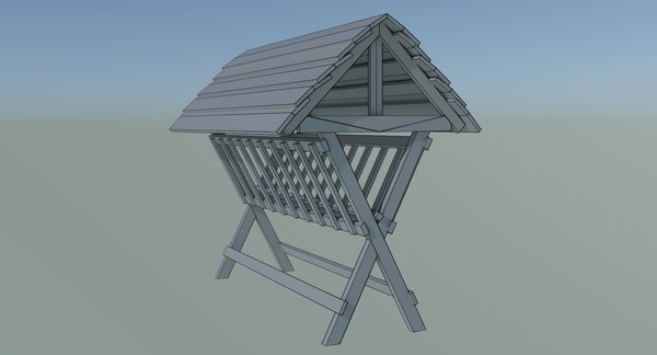 farm feeding rack 3d model