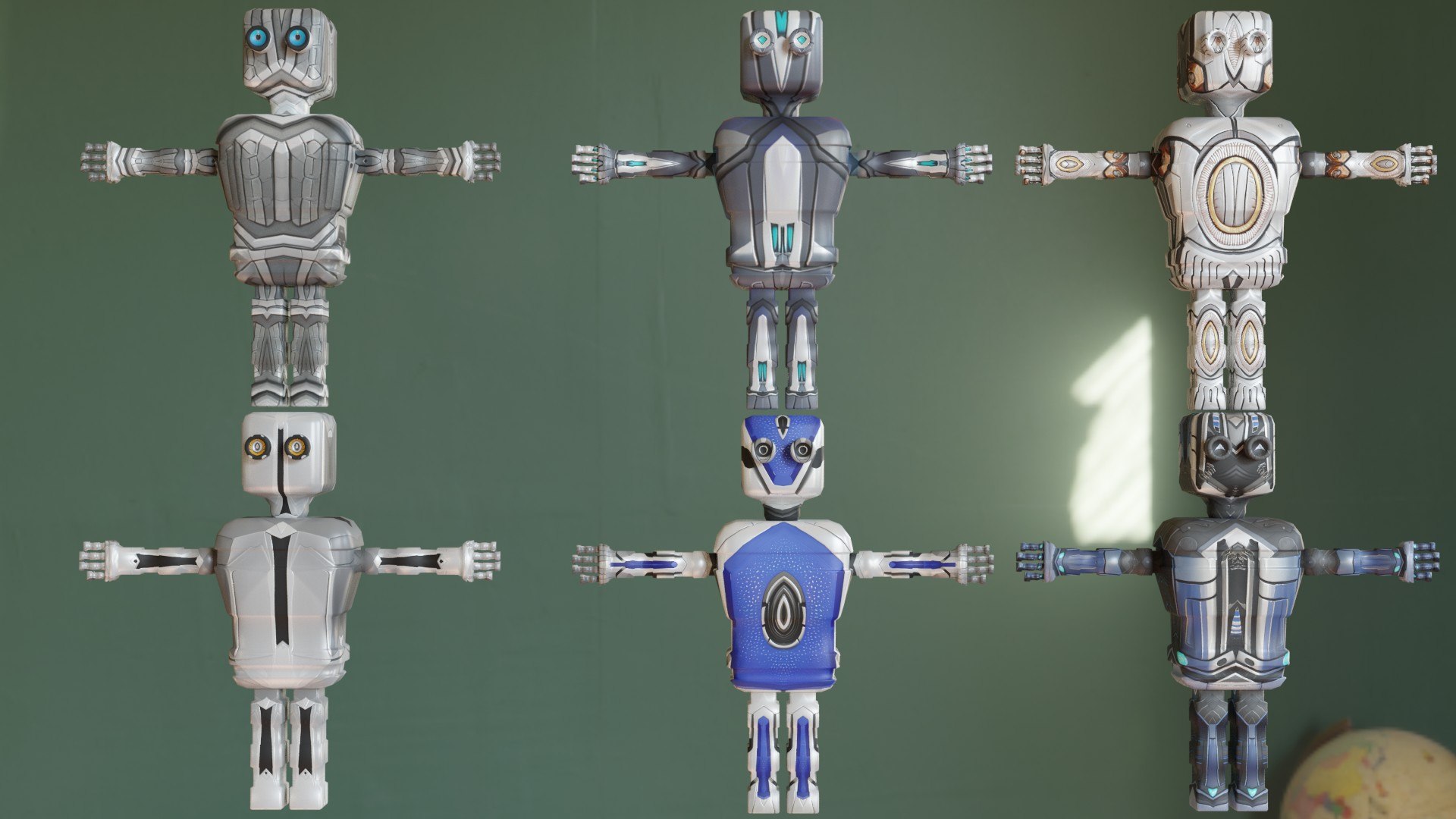 Robot Pack 2 Model - TurboSquid 2002755