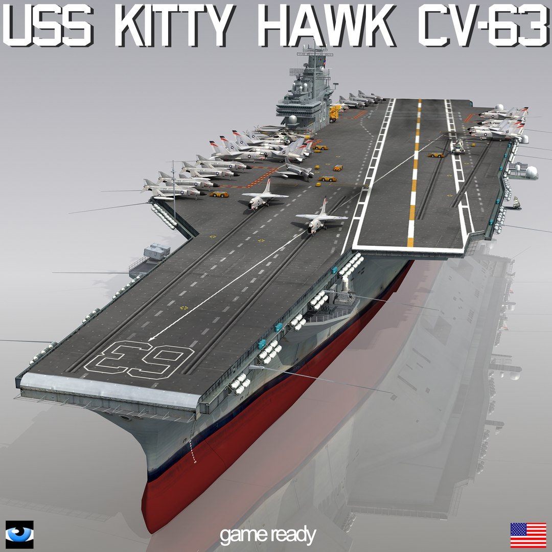 3D USS Kitty Hawk CV-63 CVA-63 model - TurboSquid 2066443