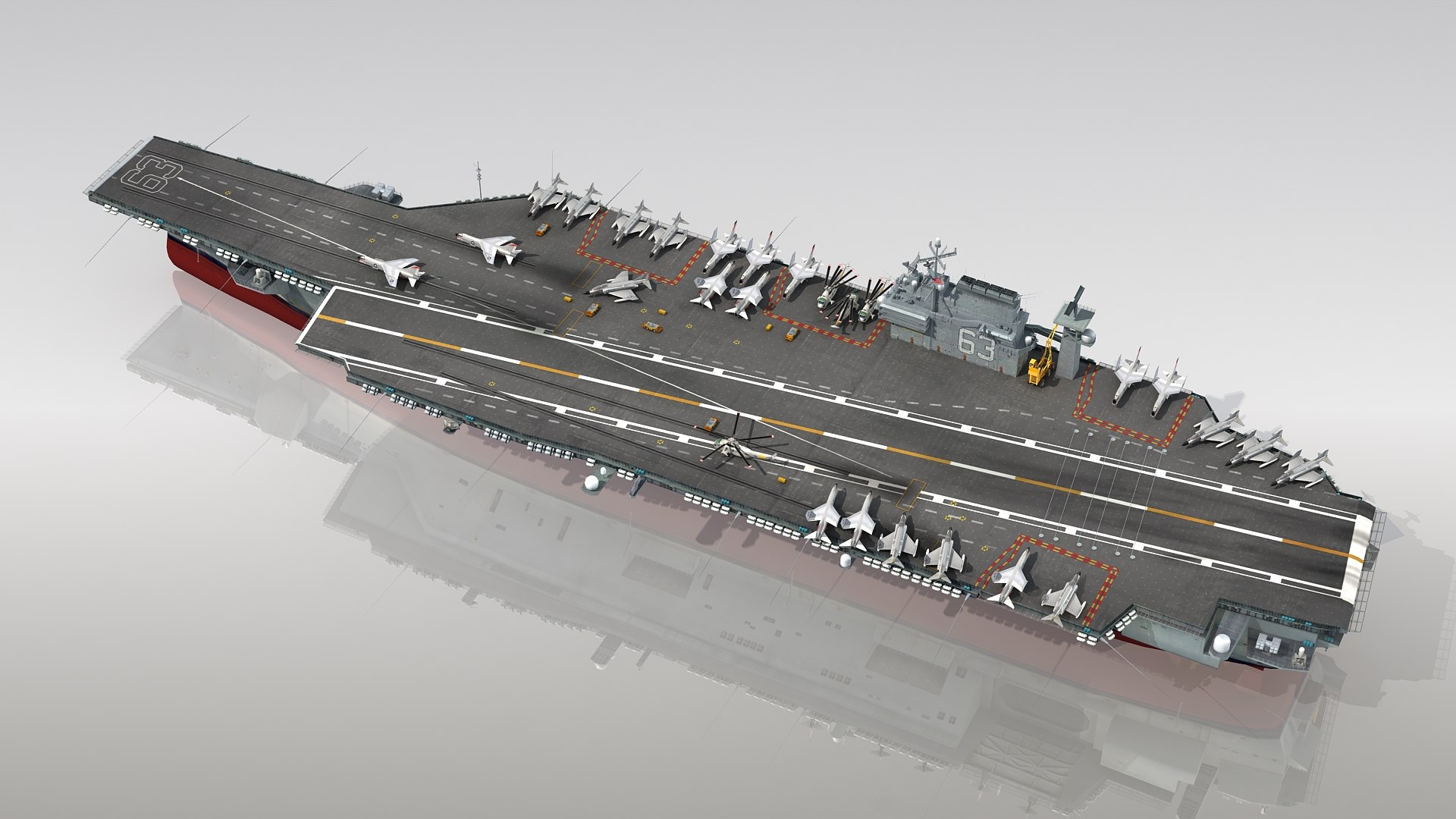 3D USS Kitty Hawk CV-63 CVA-63 model - TurboSquid 2066443