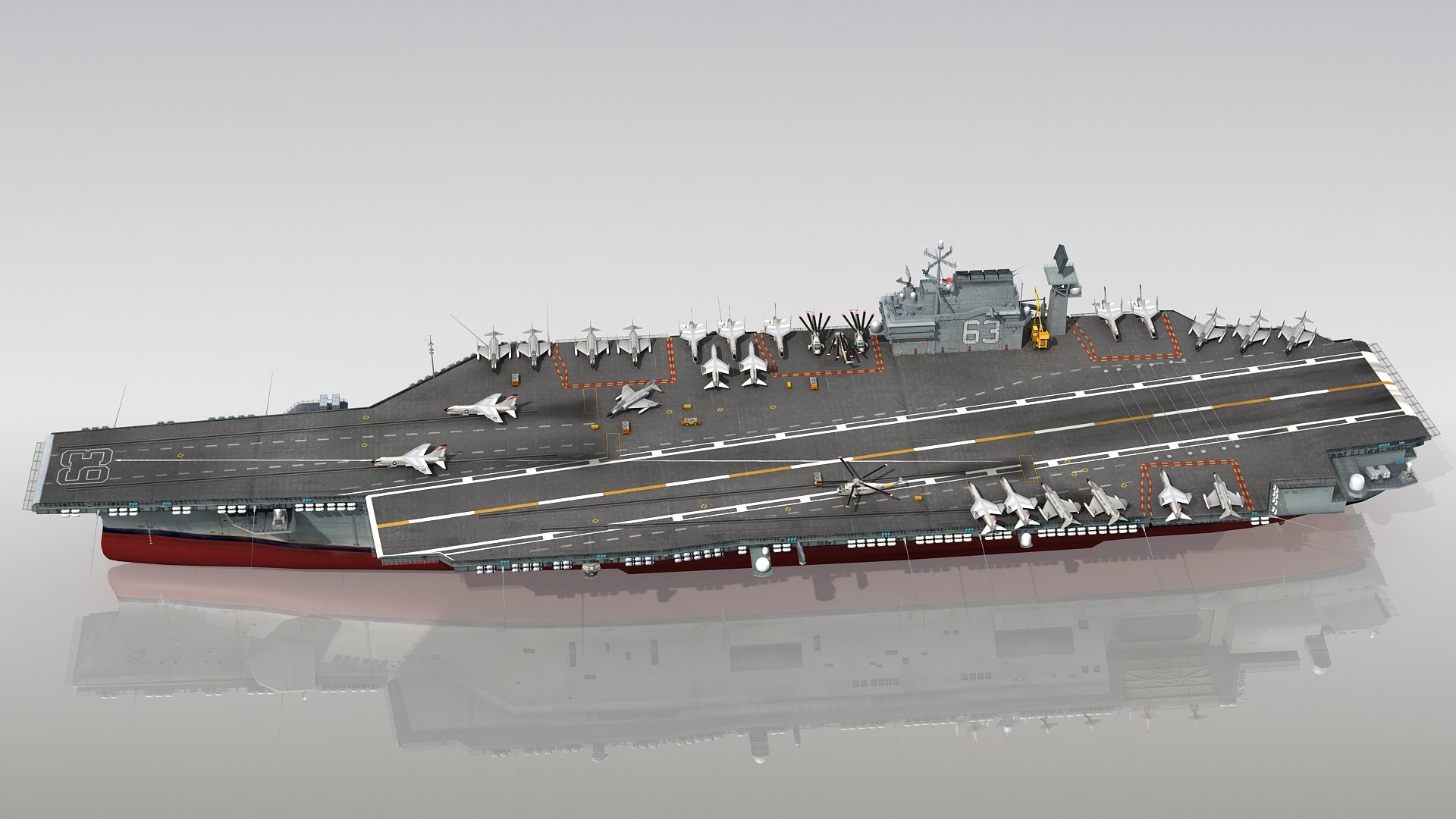 3D USS Kitty Hawk CV-63 CVA-63 model - TurboSquid 2066443