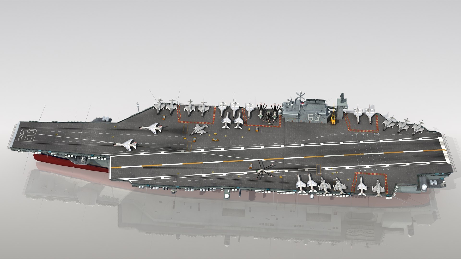 3D USS Kitty Hawk CV-63 CVA-63 model - TurboSquid 2066443