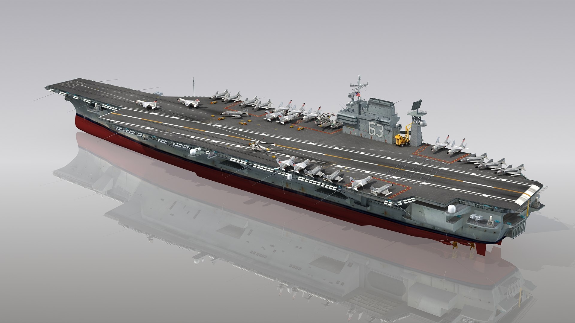3D USS Kitty Hawk CV-63 CVA-63 model - TurboSquid 2066443