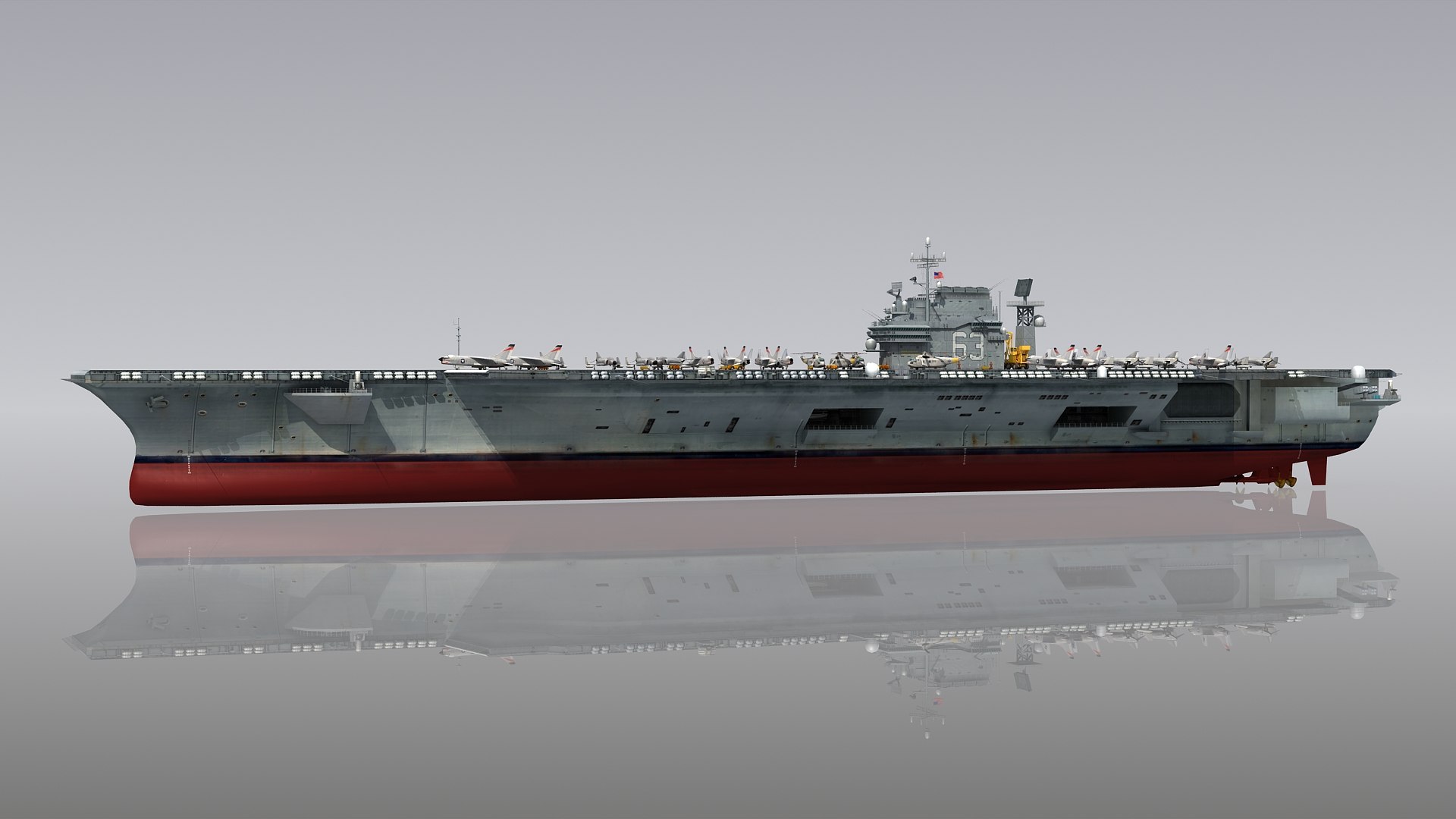3D USS Kitty Hawk CV-63 CVA-63 model - TurboSquid 2066443