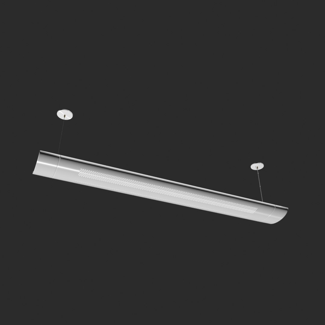 florescent hanging light 3d model
