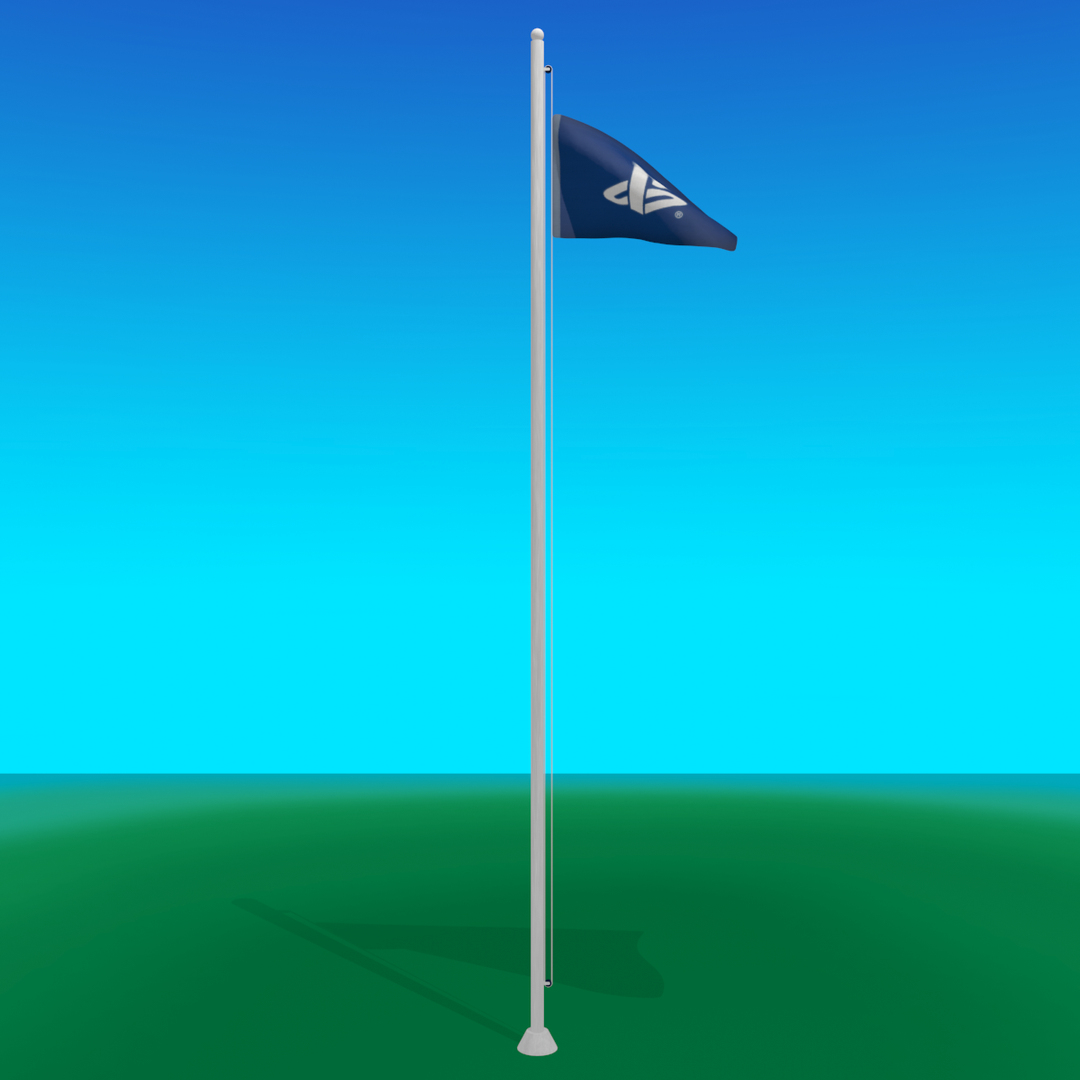 flags playstation - loop 3d model