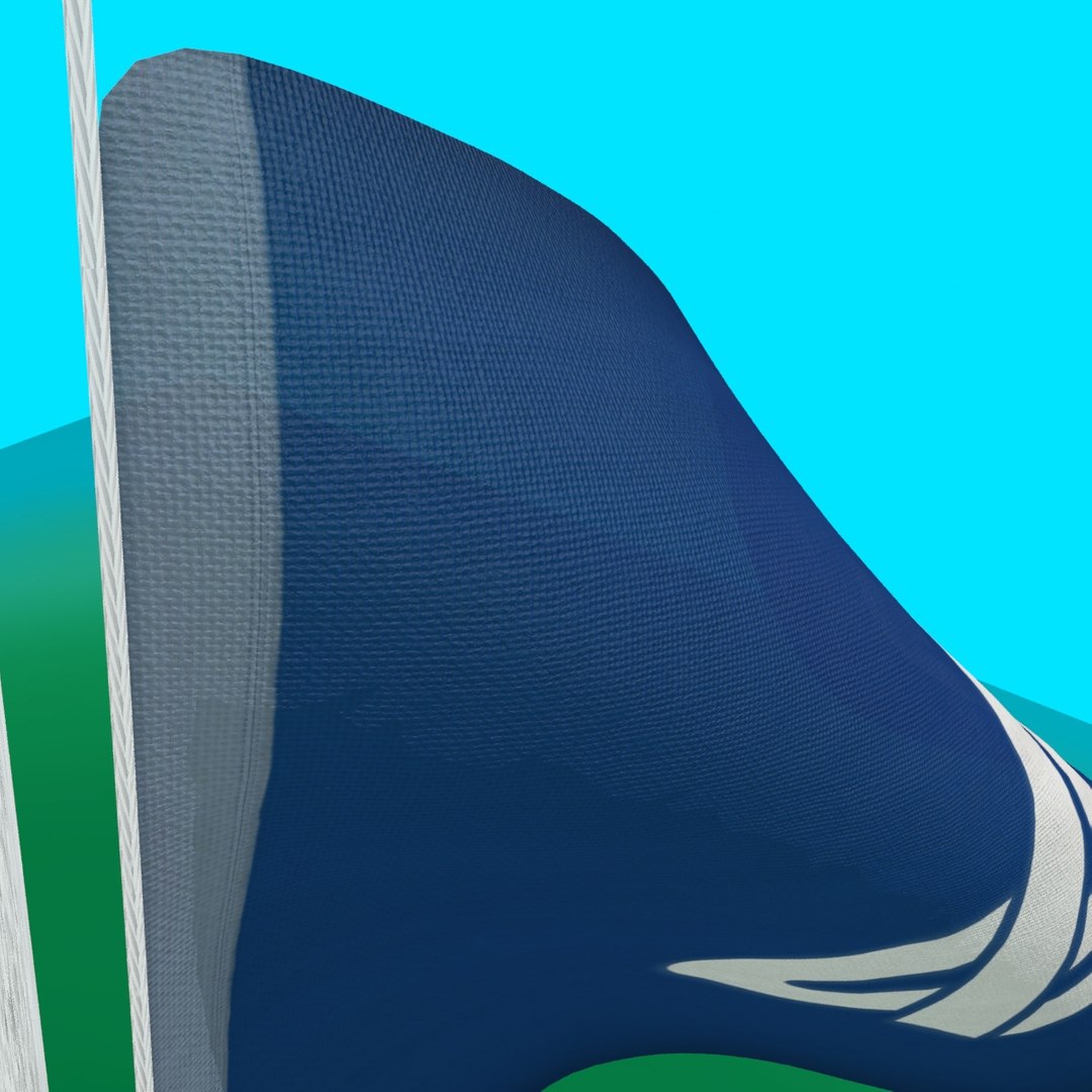 flags playstation - loop 3d model
