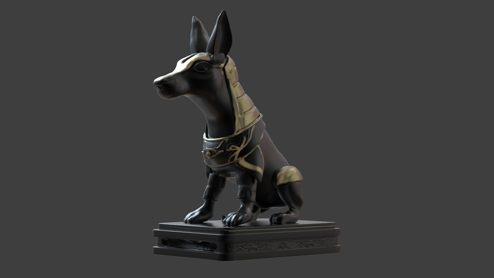 3D Anubis Statue Model - TurboSquid 2037762