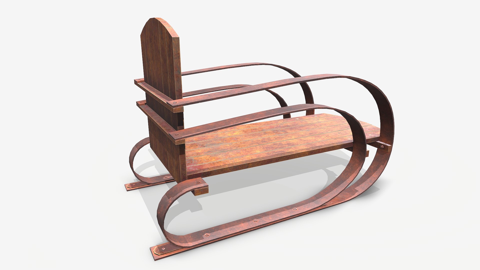 Rusted Old Sled 3D model - TurboSquid 1993000