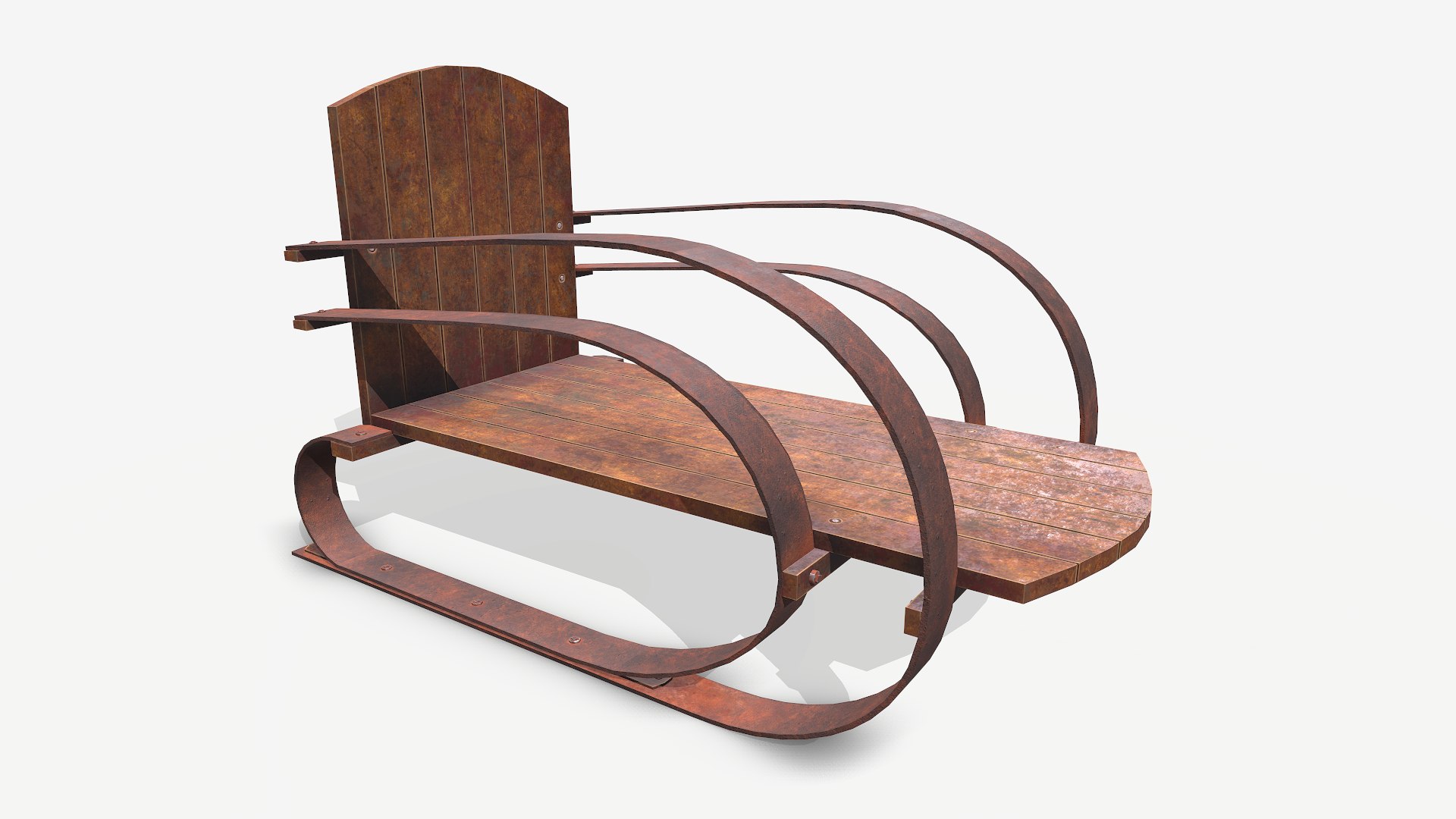 Rusted Old Sled 3D model - TurboSquid 1993000