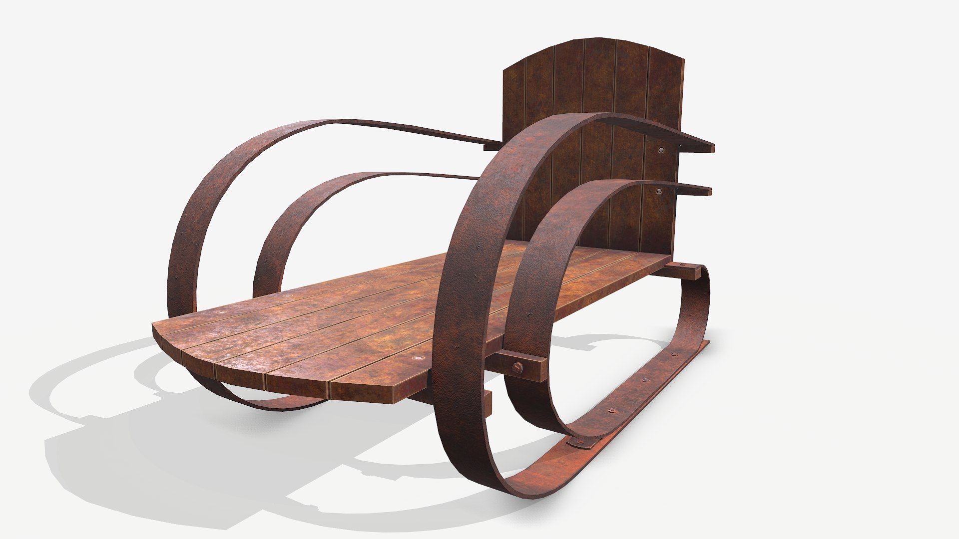 Rusted Old Sled 3D model - TurboSquid 1993000
